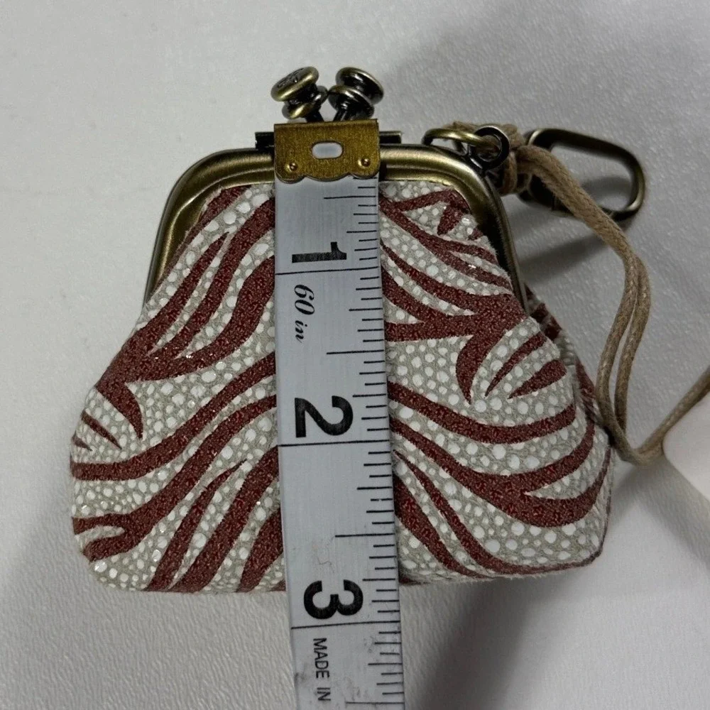 HOBO | Accessories | Hobo Run Ginger Zebra Leather Coin Purse Micro Bag ...